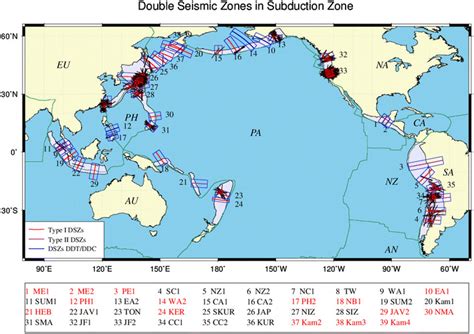 Distribution Of Global Subduction Zones Dszs Data And Research Areas