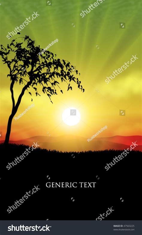 Vector Landscape Tree Stock Vector Royalty Free Shutterstock