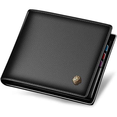 Mens Wallets Genuine Cow Leather Rfid Blocking T Box Packaging