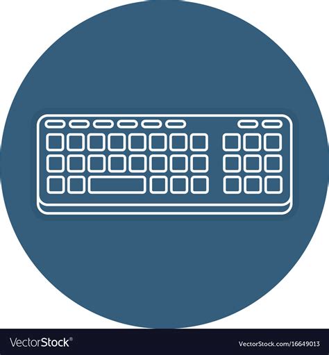 Computer Keyboard Isolated Icon Royalty Free Vector Image