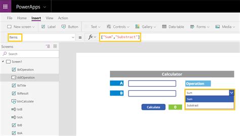 Powerapps Step By Step Build A Simple Calculator App Rajeev Pentyala Technical Blog On