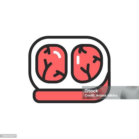 쇠고기 스테이크 색상 라인 아이콘 웹 페이지 모바일 앱 프로모션용 픽토그램 개념에 대한 스톡 벡터 아트 및 기타 이미지 개념 고기 미국 Istock