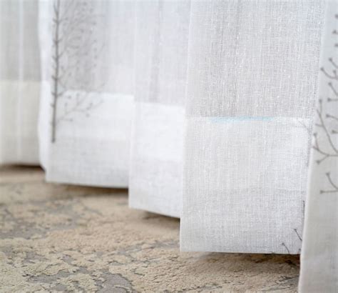 Buy Shimmer Tree Piece Sheer Curtain Grey Feet At OFF Online Wooden Street