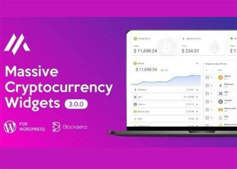 Massive Cryptocurrency Widgets Wp Gpl Plugin Gpl Theme Plugin