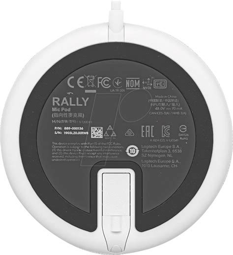 Logitech Rmpw Logitech Rally Mic Pod White At Reichelt Elektronik