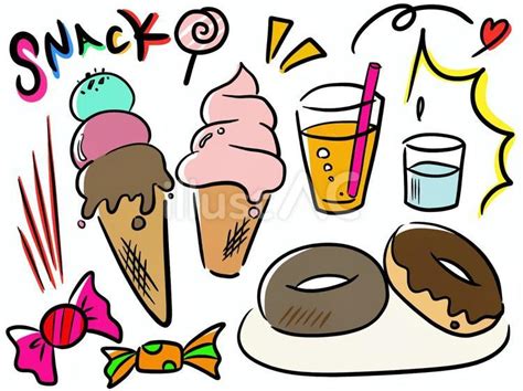 おやつセットイラスト No 25213314無料イラストフリー素材ならイラストAC