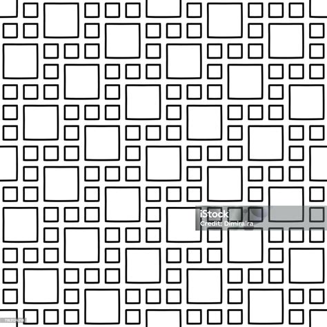 사각형 요소로 매끄러운 기하학적 패턴을 추상화합니다 간단한 흑백 선형 모자이크 텍스처입니다 벡터 0명에 대한 스톡 벡터 아트 및 기타 이미지 Istock