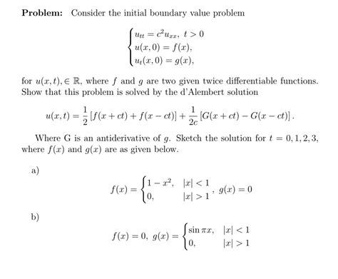 Solved Problem Consider The Initial Boundary Value Problem