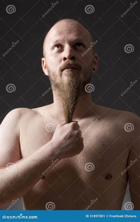 Man With Goatee Beard Stock Image Image Of Beard Naked 31897001