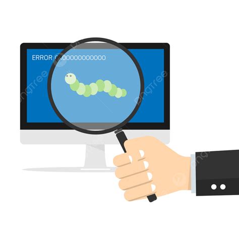 Find Error Bug Virus Search Software Program Concept Png And Vector
