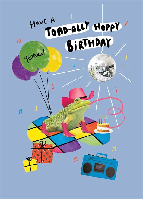Toad Ally Hoppy Frog Birthday Card Scribbler Cards And Ts