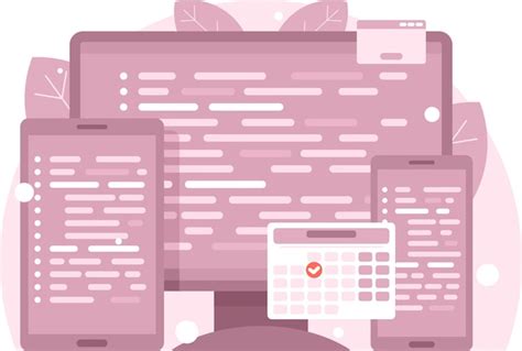 Premium Vector Scalable Technologies Computer Display Tablet And Smartphone With Programming