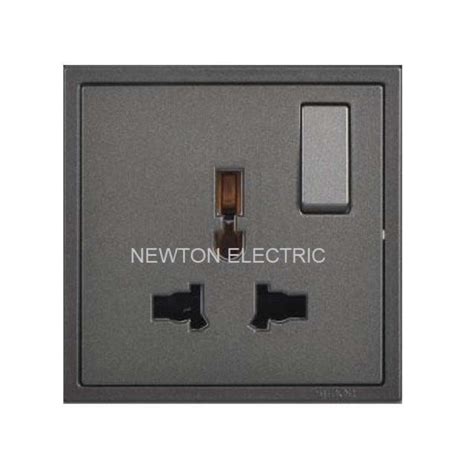 Promo Simon I7 Stop Kontak Multistandard With Switch Warna Grey No