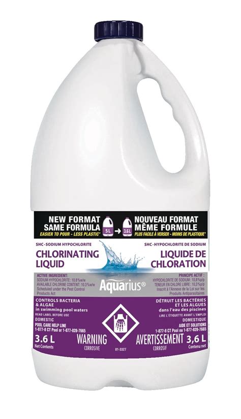 Aquarius Liquid Pool Chlorine 36 L Canadian Tire