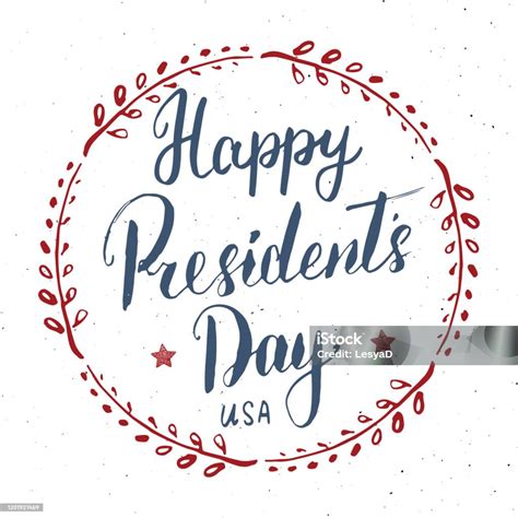해피 대통령의 날 빈티지 미국 인사말 카드 미국 축하 핸드 레터링 미국 휴일 그런 지 질감 복고풍 디자인 벡터 일러스트 고풍스런에 대한 스톡 벡터 아트 및 기타 이미지