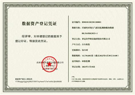 佳华科技获颁北数所《数据资产登记凭证》 系首个获得该凭证上市公司 要素 核心 价值