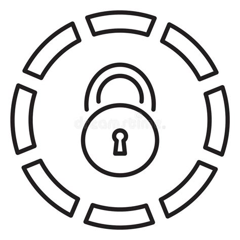 Project Management Lock Secure Data Vector Icon Illustration Stock Vector Illustration Of