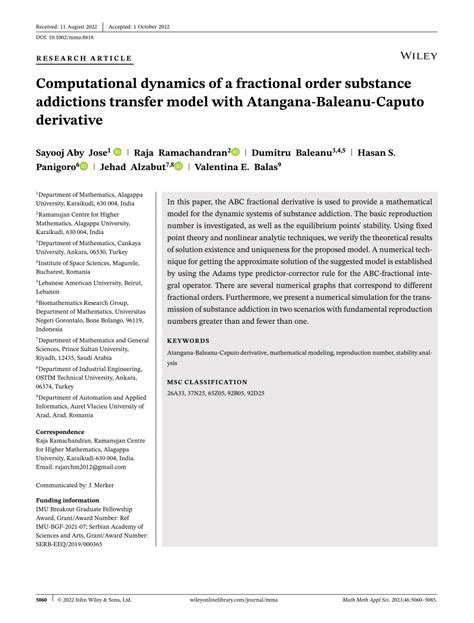 Computational Dynamics Of A Fractional Order Substance Addictions Transfer Model With Atangana