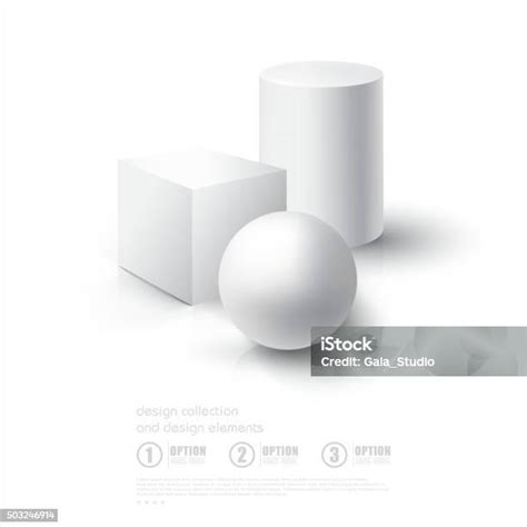 사실적인 3d 화이트 볼 큐브 및 실린더 공 건축에 대한 스톡 벡터 아트 및 기타 이미지 건축 광고 기업 재무와 산업 Istock