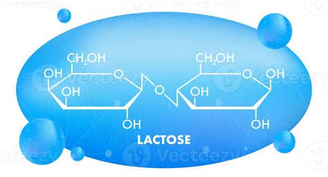 Lactose Formula With Molecular Structure On Blue Background 56703231 Png