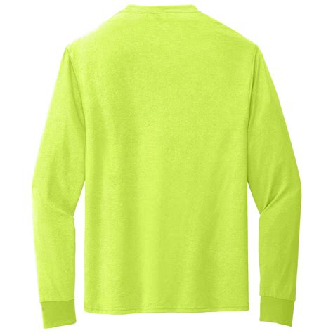 Jerzees 21ls Dri Power 100 Polyester Long Sleeve T Shirt Safety