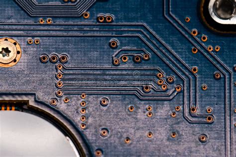 Back Of A Controller Printed Circuit Board Of A Hard Drive Stock