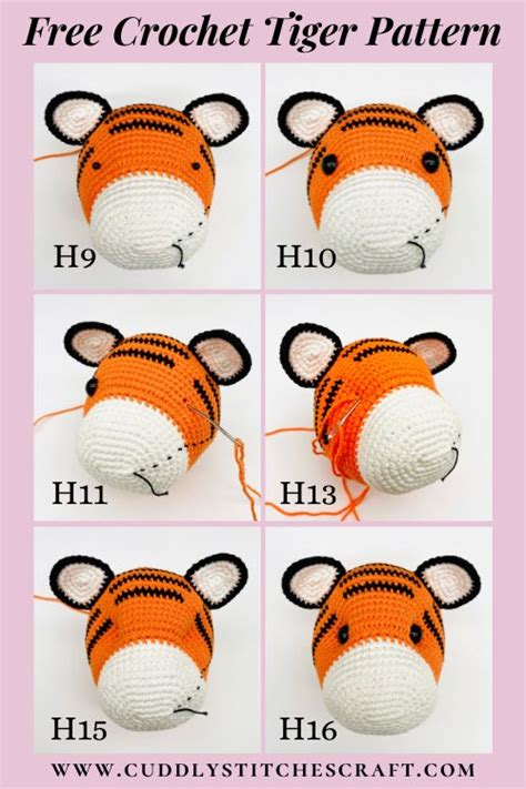 Free Crochet Tiger Pattern Cuddly Stitches Craft