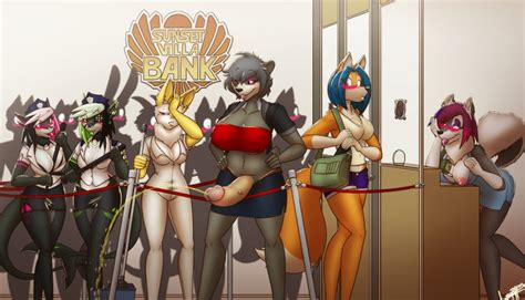 Rule 34 Anthro Bank Bear Black Bear Black Hair Blue Hair Blush Bodily