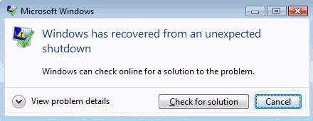 Cara Mengatasi Windows Has Recovered From An Unexpected Shutdown