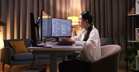 Asian Woman Programmer Creating Innovative Software Engineer Developing App Program Stock