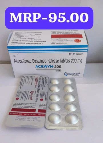 Aceclofenac Sustained Release Tablets 200 Mg At ₹ 95 Box In Panchkula Id 2852849379288