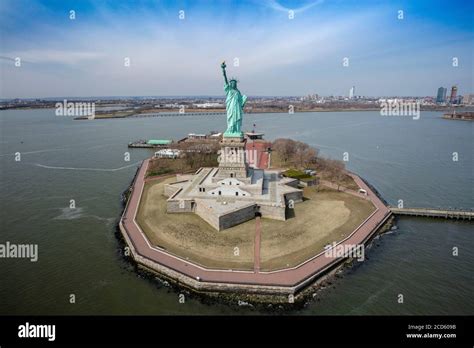 Statue Of Liberty Aerial View Island Statue Of Liberty New York New