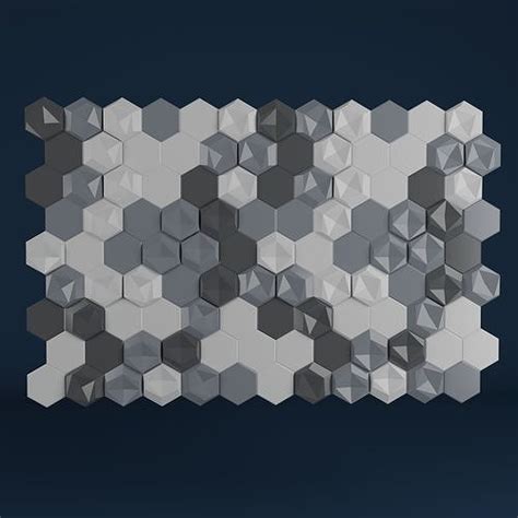 Hexagonal 3d Wall Panel 3d Model Cgtrader