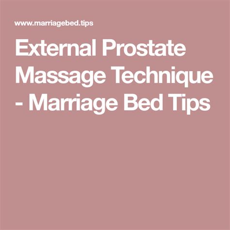External Prostate Massage Technique Artofit