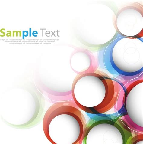 Abstract Illustration With Colorful Circles Free Vector Download Freeimages