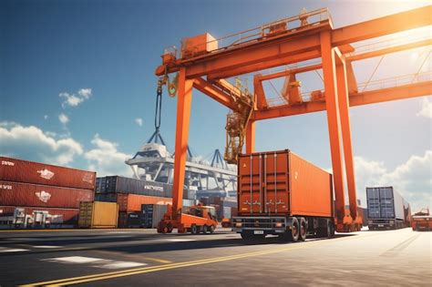 Premium Ai Image Container Yard