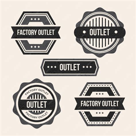 Free Vector Flat Design Outlet Label Collection