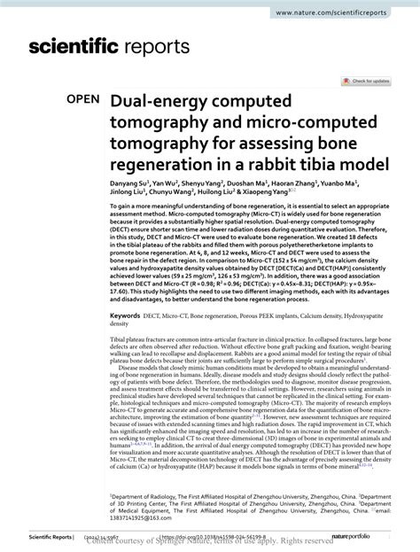 Pdf Dual Energy Computed Tomography And Micro Computed Tomography For Assessing Bone