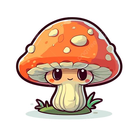 귀여운 만화 버섯 벡터 디자인 클립 아트에 대한 이미지 고립 된 만화 귀여운 버섯 스티커 디자인 상표 Png 일러스트 및 벡터 에 대한 무료 다운로드 Pngtree