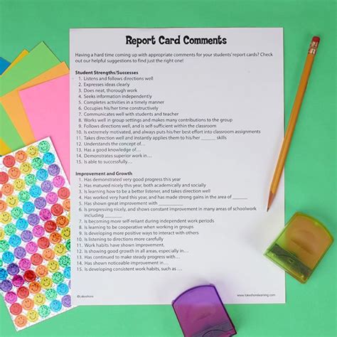 Report Card Comments Made Easy