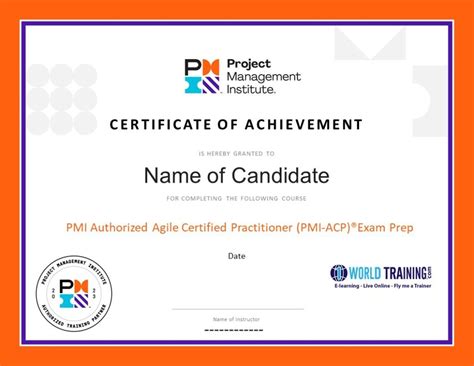 PMI Agile Certified Practitioner PMI ACP Certification Training WorldTraining ORG