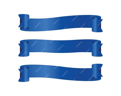Premium Vector Dark Blue Ribbons Set Collection Design Vector Bundle