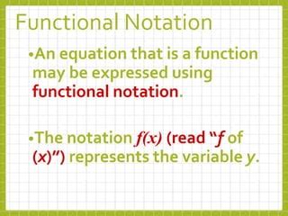 Function Notation Ppt