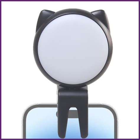 Clip On Selfie Light สําหรับโทรศัพท์หูแมว 3 โหมด Selfie Ring Light