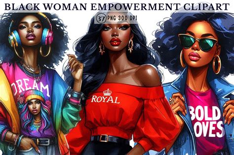 Black Woman Empowerment Clipart Graphic By Print Magic · Creative Fabrica