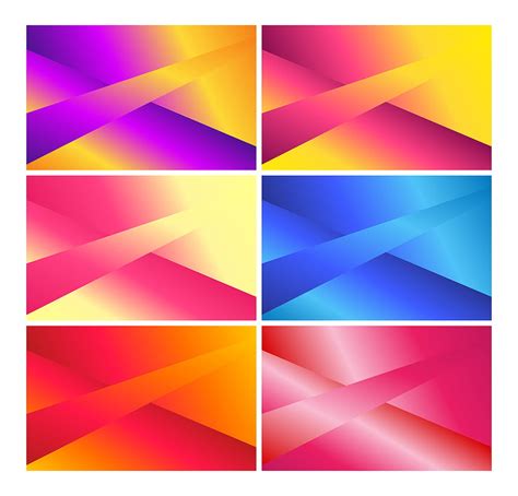 6 추상 액체 색 유체 그라데이션 기하학적 배경 벡터 팩 Eps Ai Uidownload