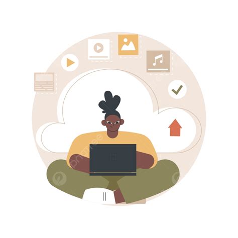 Cloud Based Vector Hd Images Cloud Based Engine Abstract Concept Vector Illustration