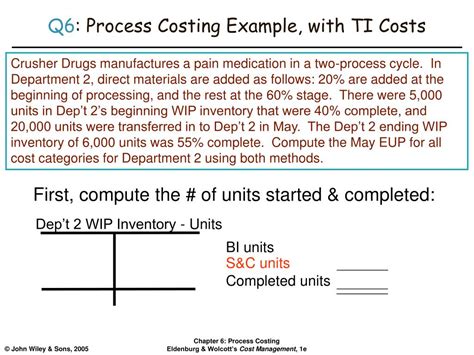 PPT Chapter 6 Process Costing PowerPoint Presentation Free Download ID 6640335