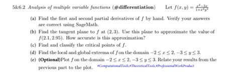 5and62 ﻿analysis Of Multiple Variable Functions