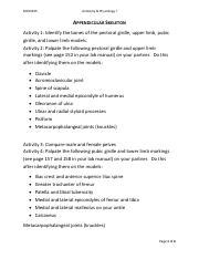 Lab Exercises 10 Appendicular Skeleton BIOL3455 Anatomy Physiology I APPENDICULAR SKELETON
